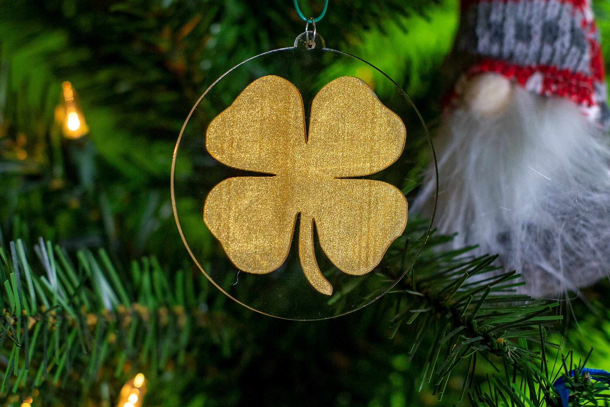 Hand Painted 4 Leaf Clover Ornament Shamrock - Etsy