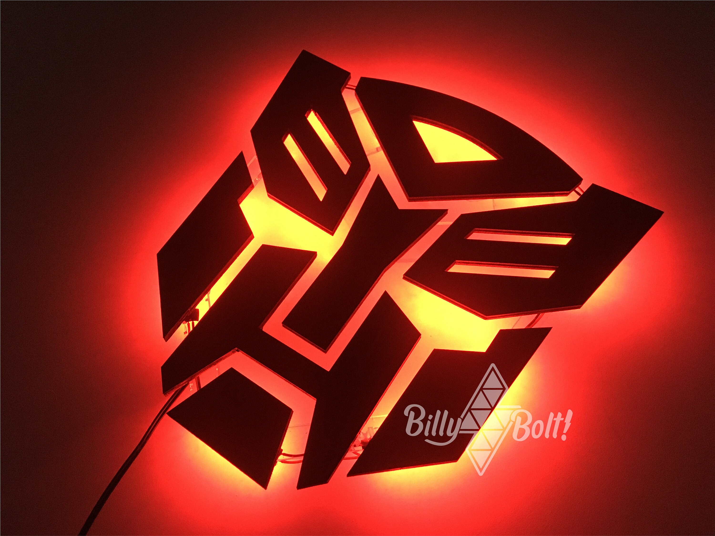 Transformers Autobot Wooden Wall Light up Decor | Etsy