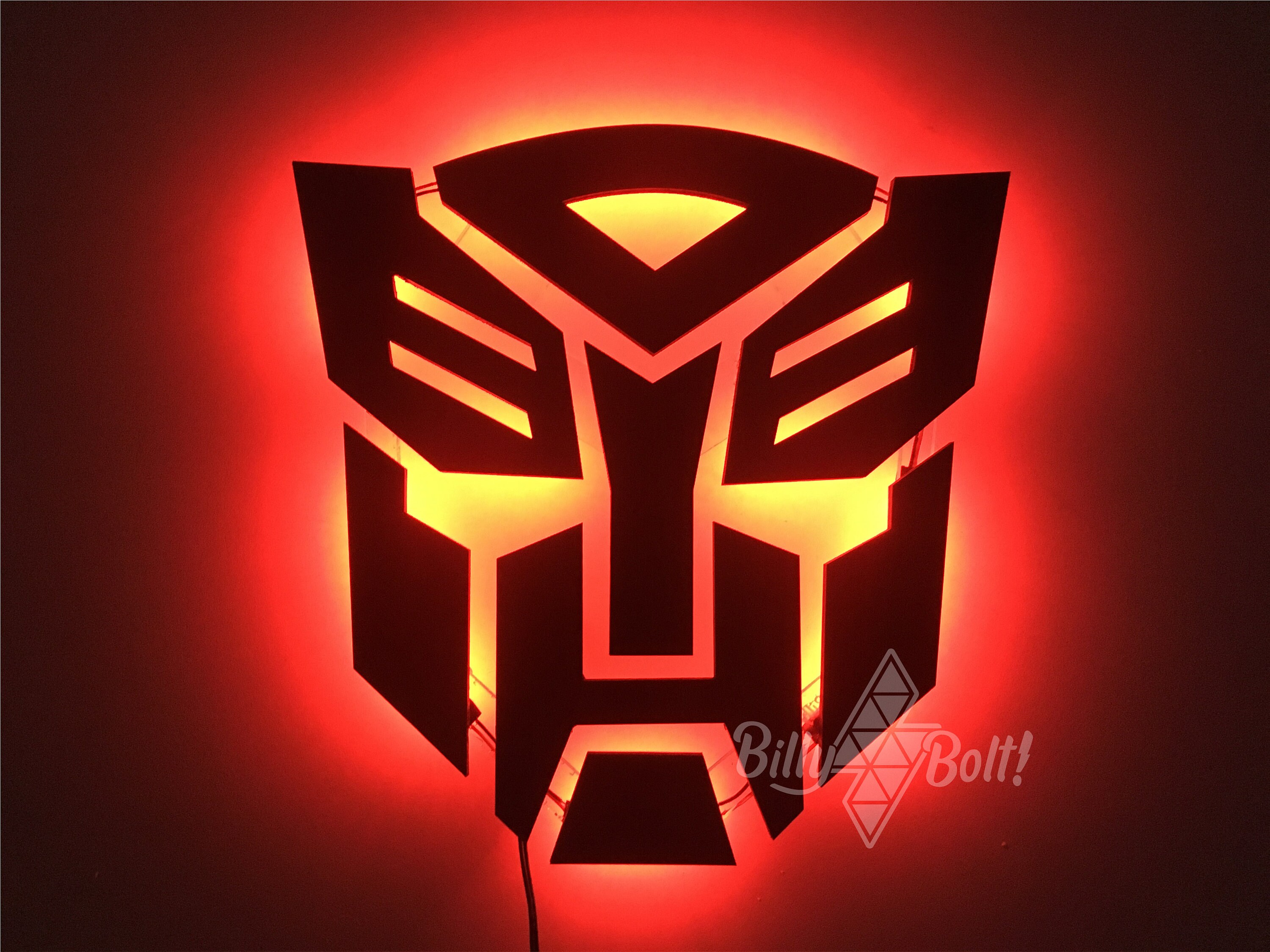Transformers Autobot Wooden Wall Light up Decor | Etsy
