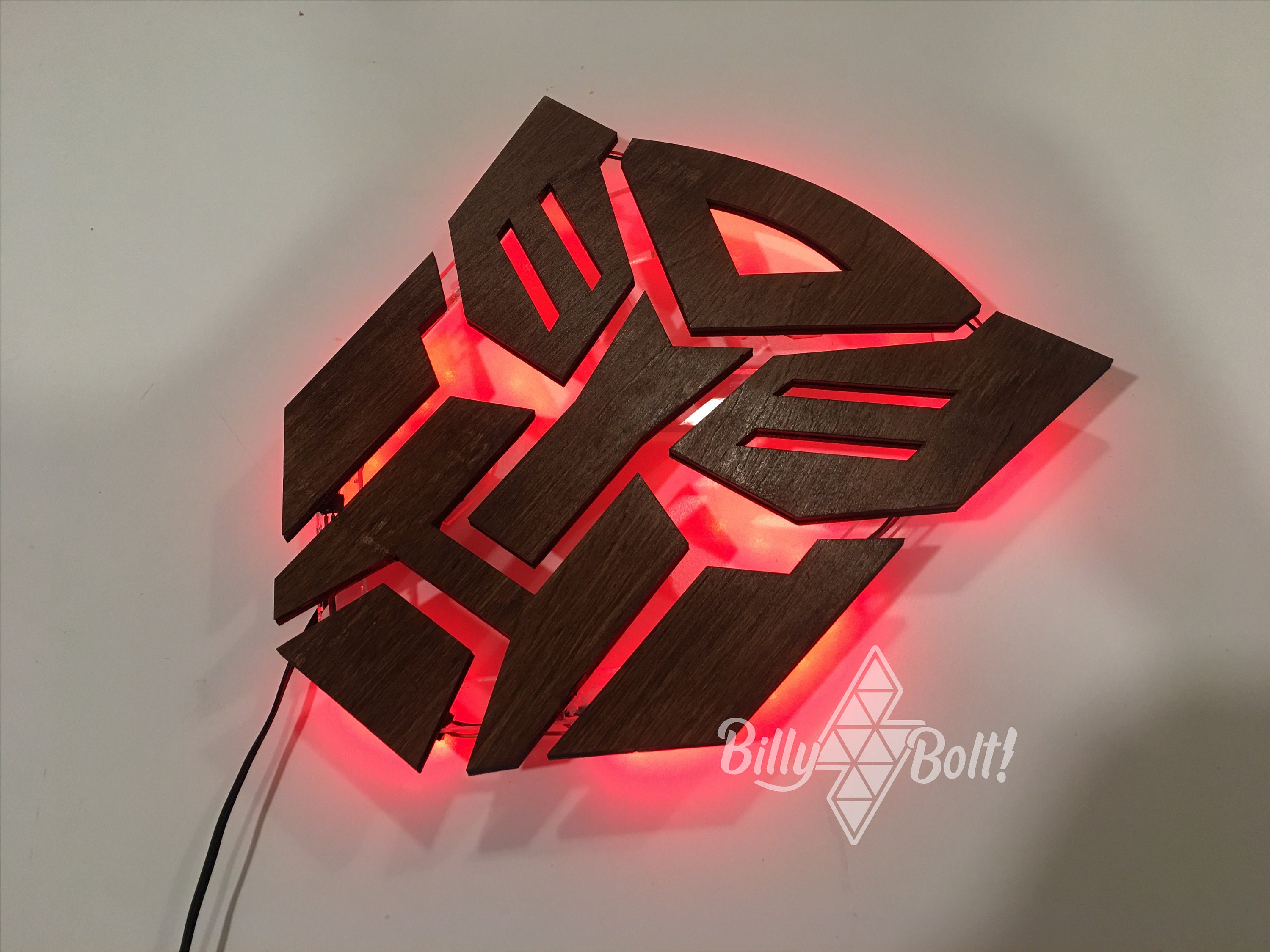 Transformers Autobot Wooden Wall Light up Decor | Etsy
