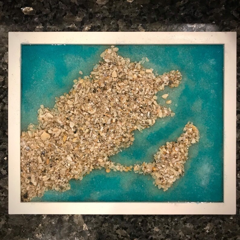 Seashell Nautical Map Seascape Coastal Maps | Etsy