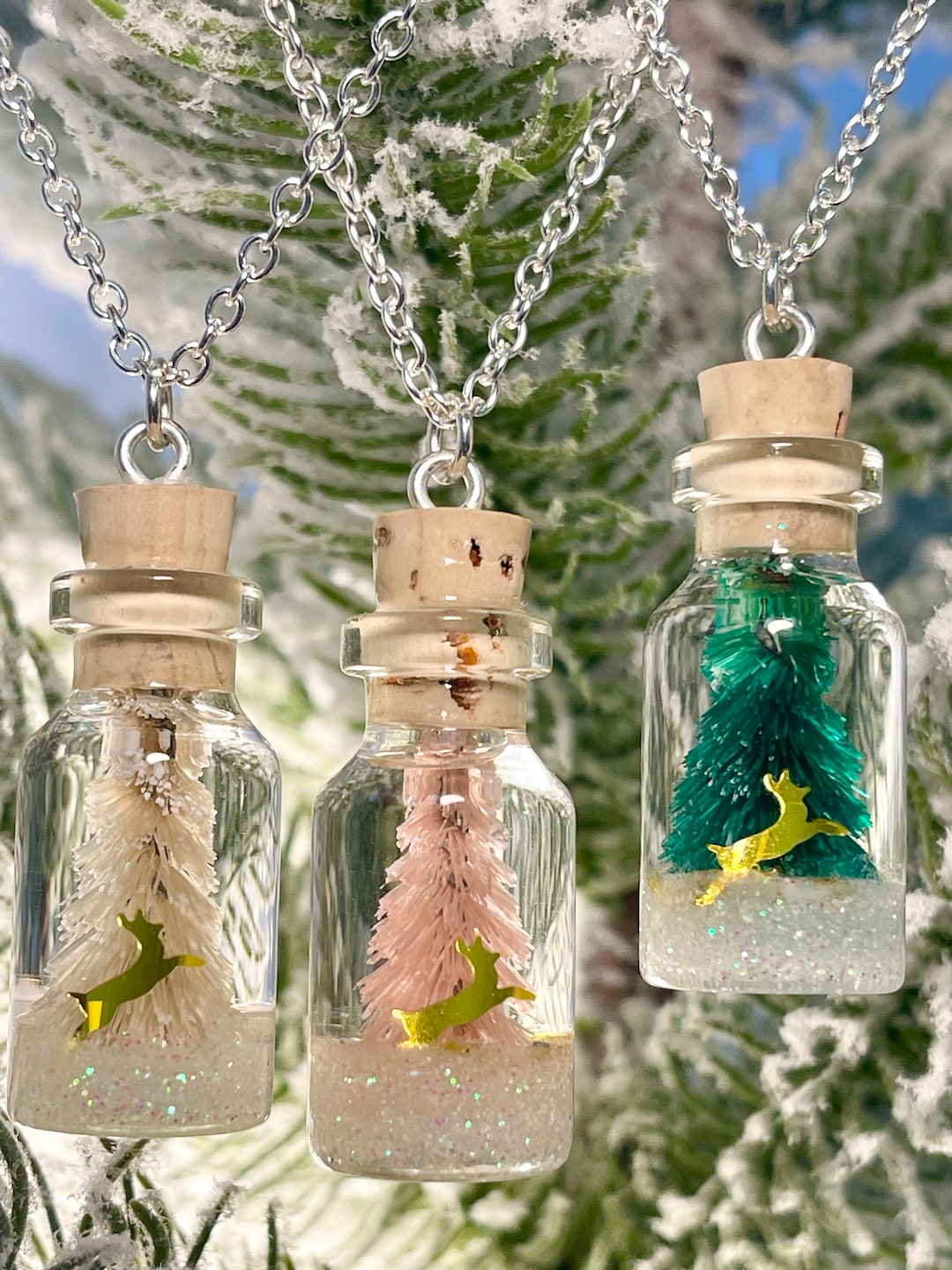 Winter Wonderland Snow Globe Necklaces - Etsy