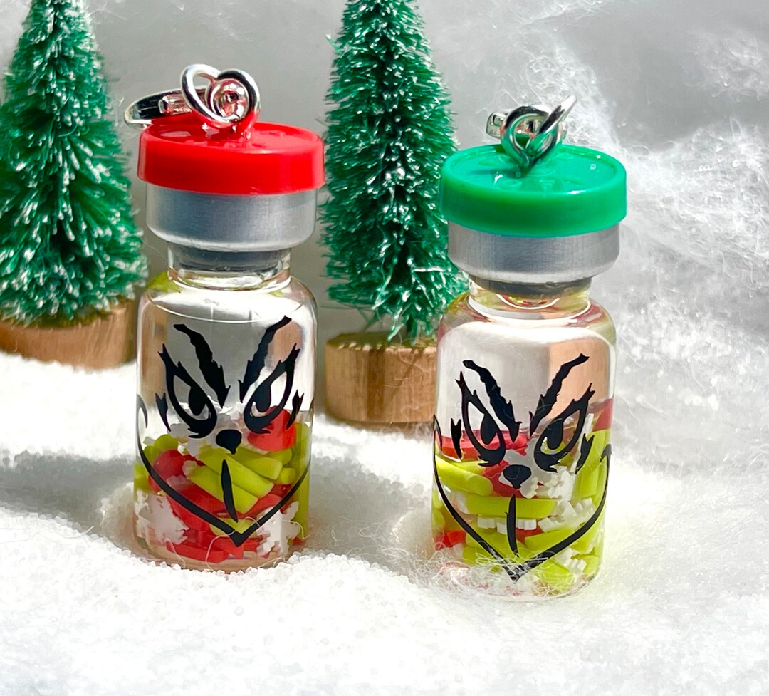 Grinch Badge Reel Charm - Etsy