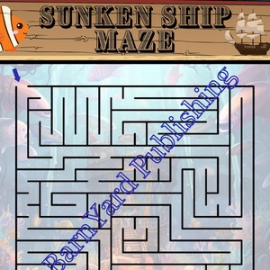 Printable Sunken Ship Maze | Digital Activity for Kids Teachers and ...