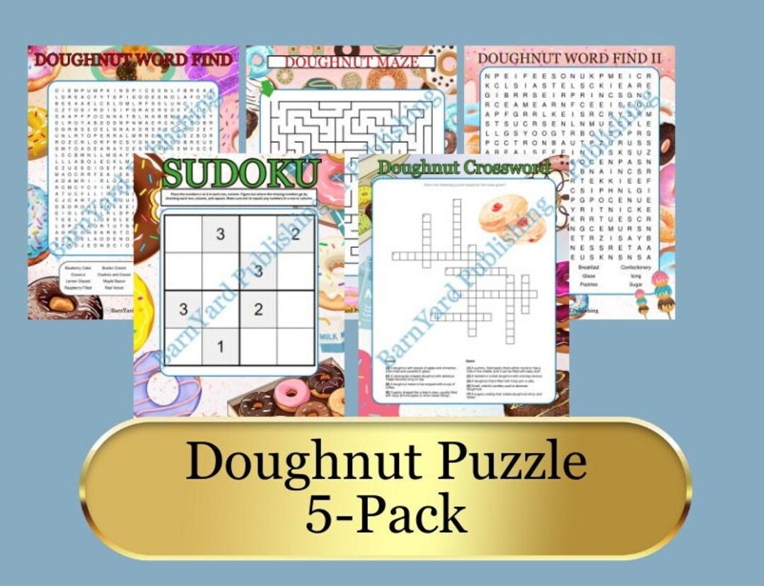 Doughnut Digital Downloadable Puzzle Pack | Digital Activity for Kids ...