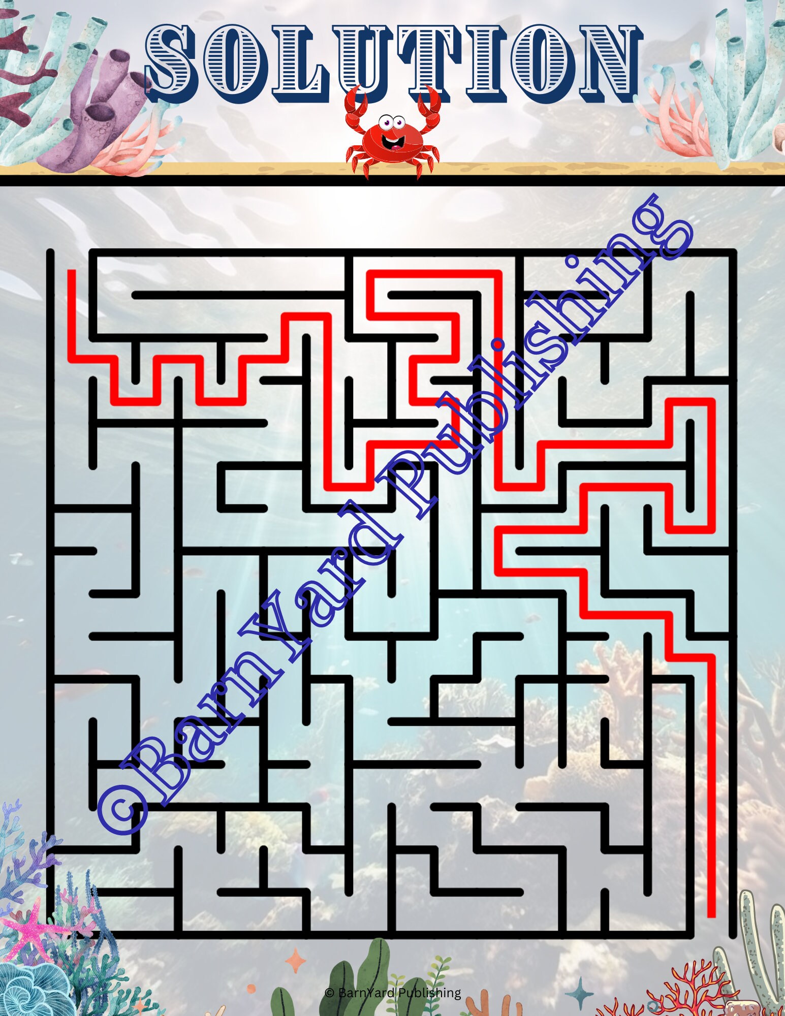 Printable Coral Reef Maze Digital Activity for Kids Teachers and Adults ...