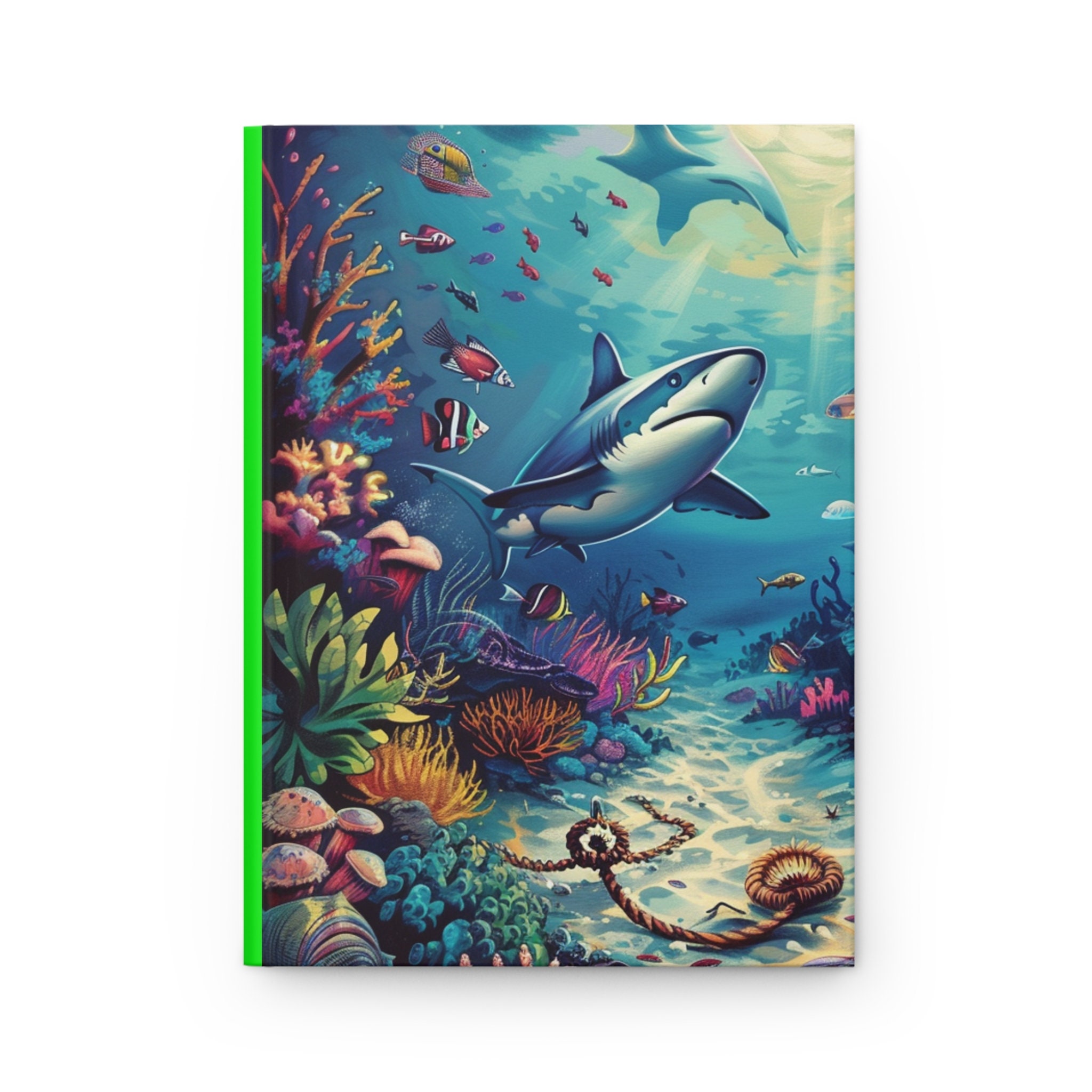 Great White Sharks Lined Journal- 150 Page (75 Sheets) Lined Hardback ...