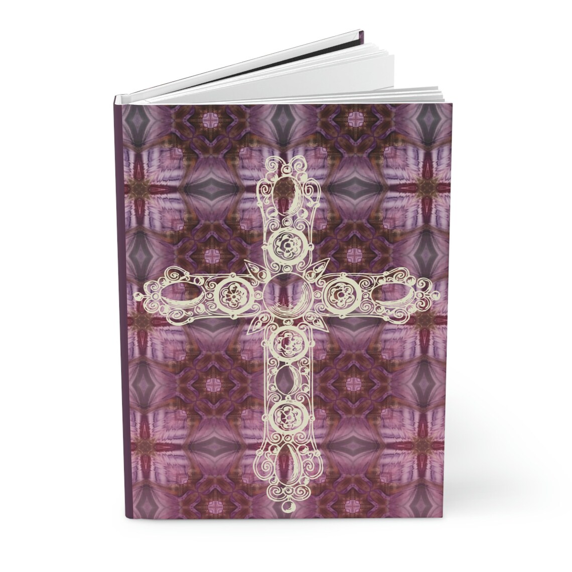 Christian Cross Mosaic Tiles - 150 Page (75 Sheets) Lined Hardback ...