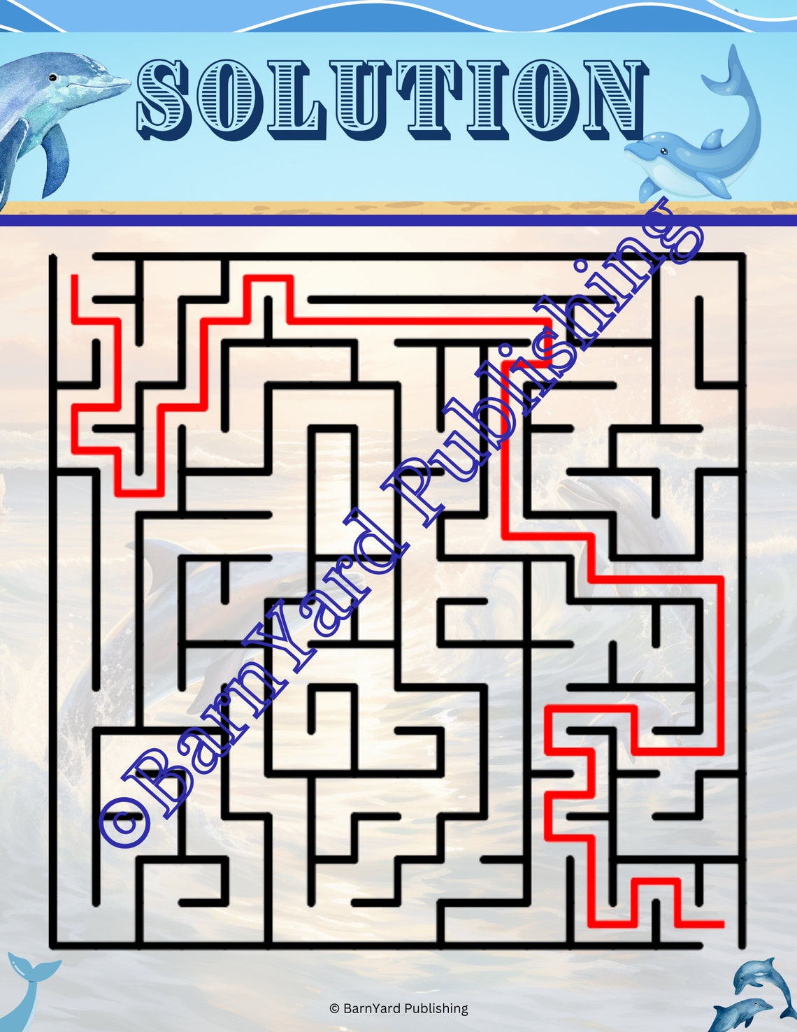 Printable Dolphin Maze | Digital Activity for Kids Teachers and Adults ...