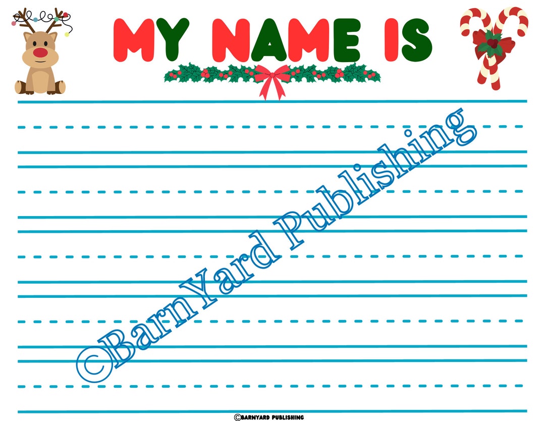 10 Holiday Handwriting Worksheets - Best Printable Name Worksheets ...