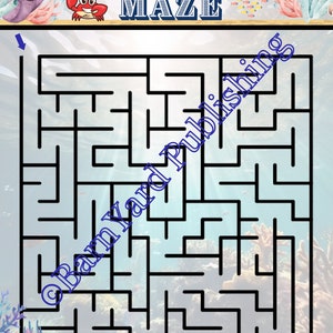 5 Printable Underwater Mazes Puzzle Pack - Digital Activity for Kids ...