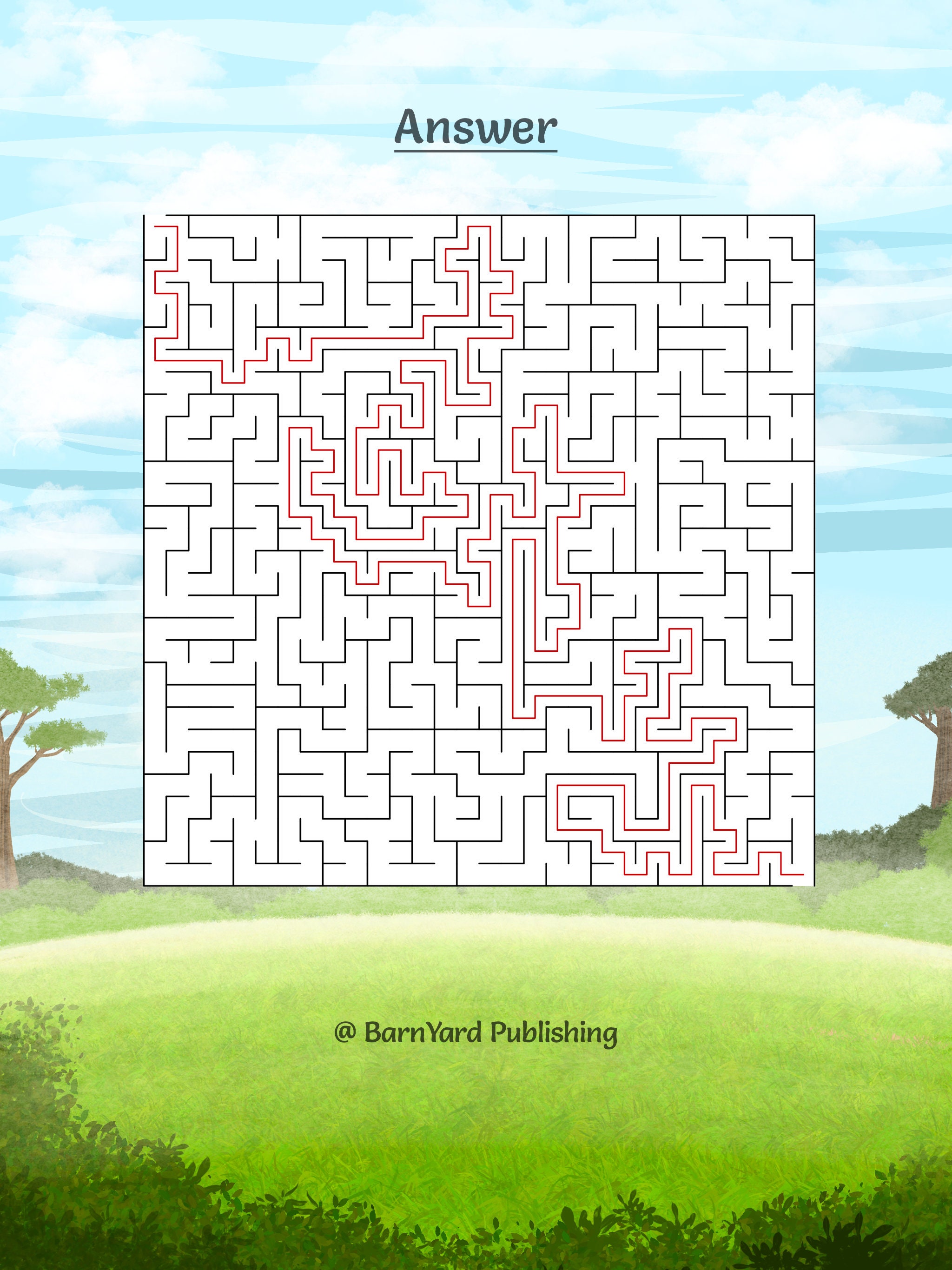 Printable Fox Maze 1 Page Color Maze, 1 Answer Key 8.5 X 11 Fun ...