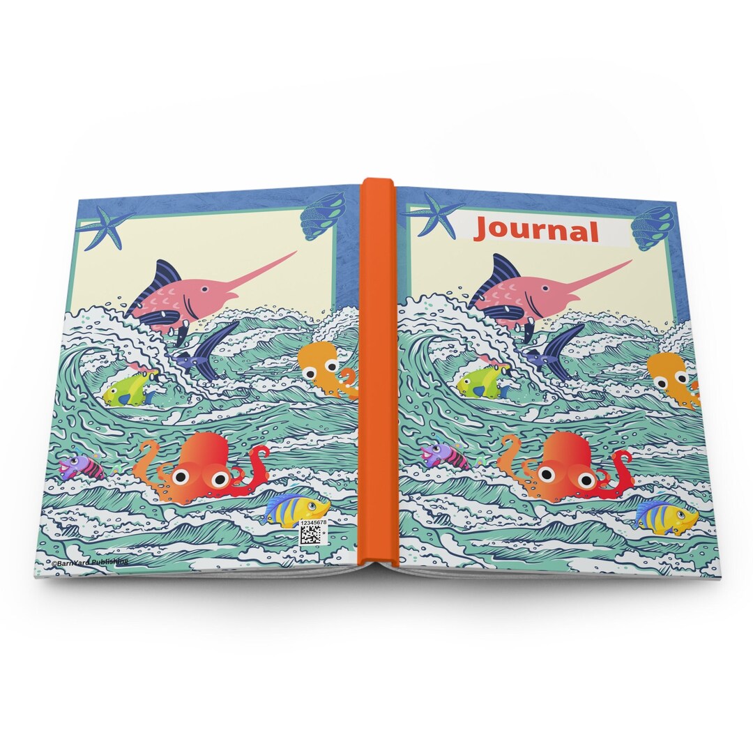 Whimsical Sea Creature Lined Journal- 150 Page (75 Sheets) Lined ...