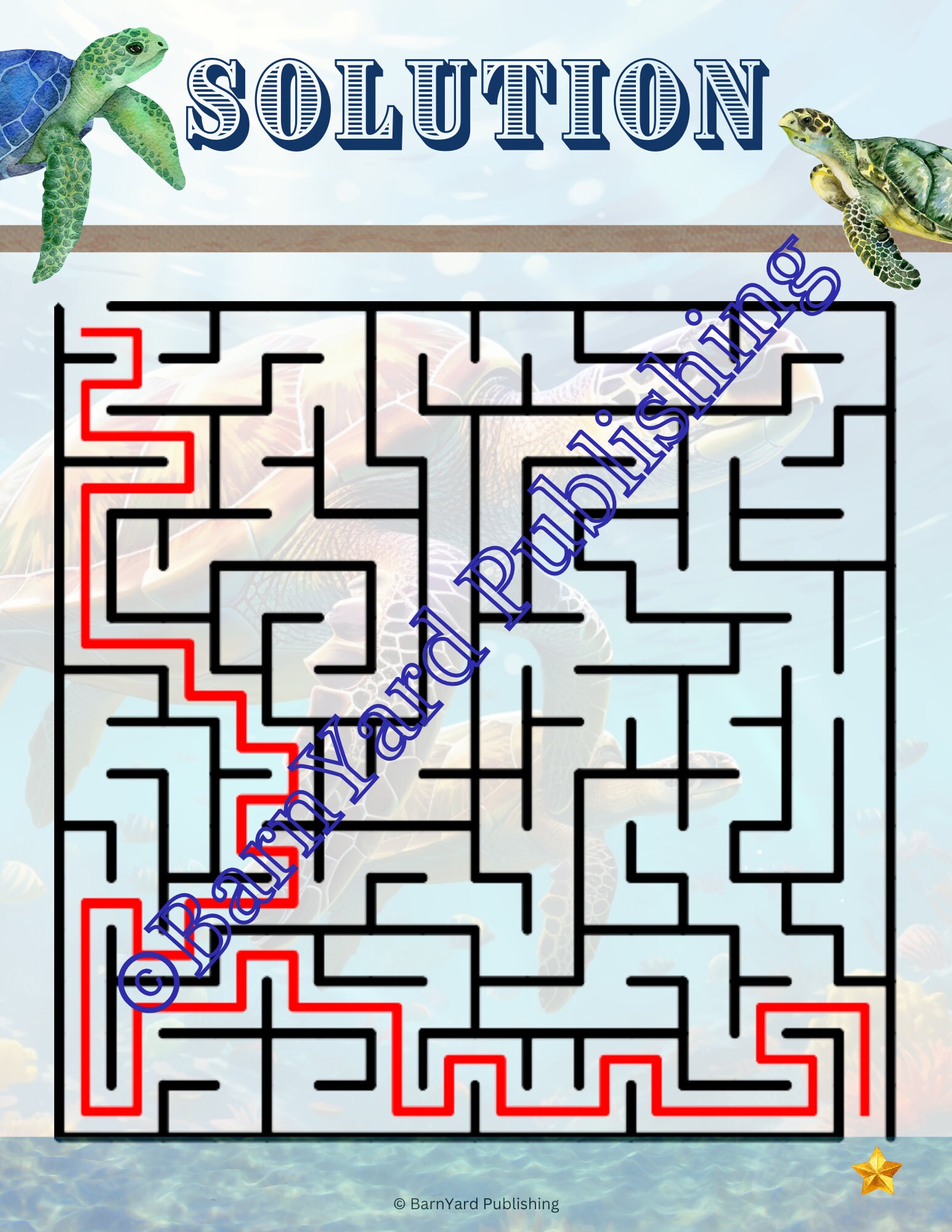 Printable Sea Turtle Maze | Digital Activity for Kids Teachers and ...