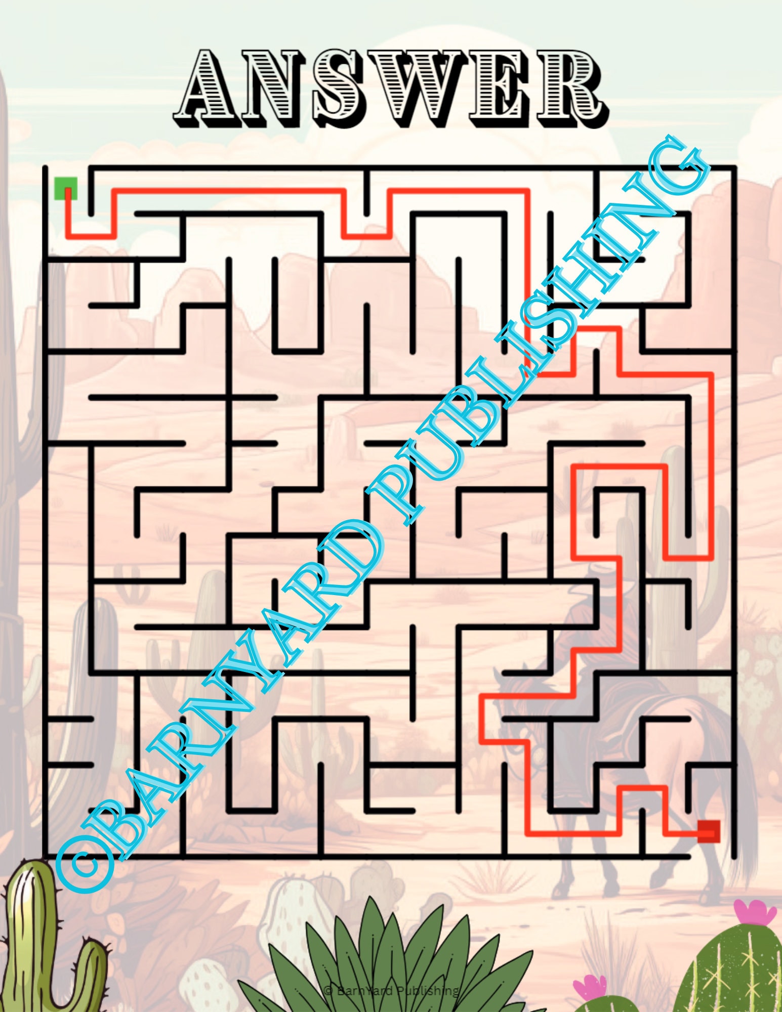 Printable Cowboy Maze - Digital Activity for Kids Teachers and Adults 1 ...