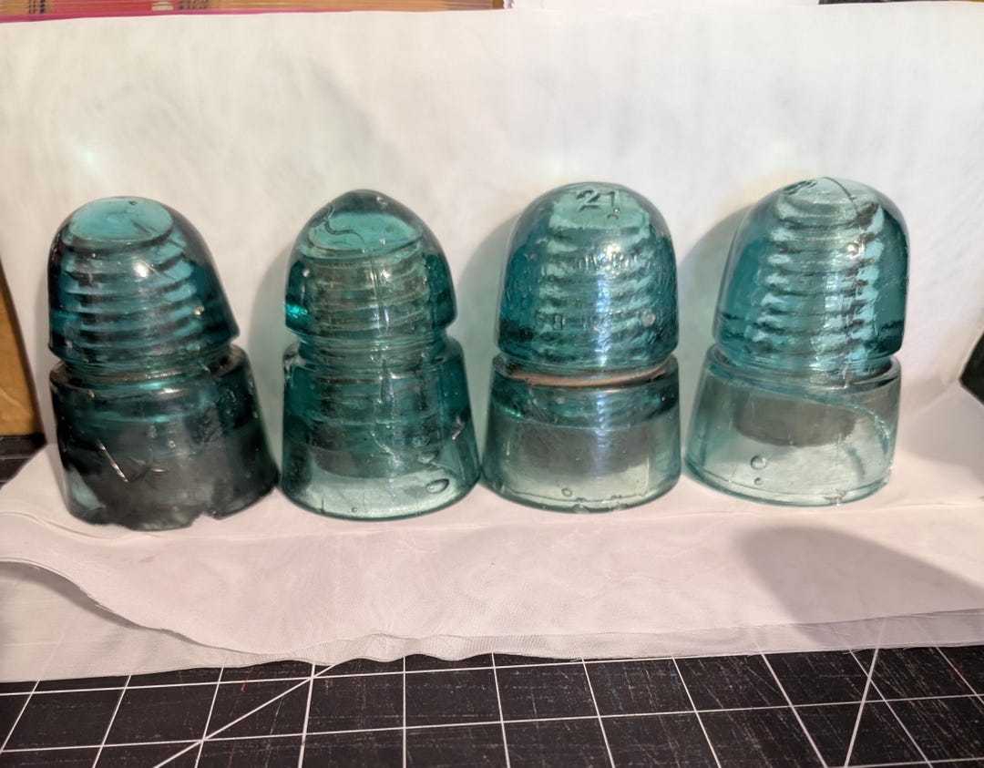 Blue Glass Insulators - Etsy