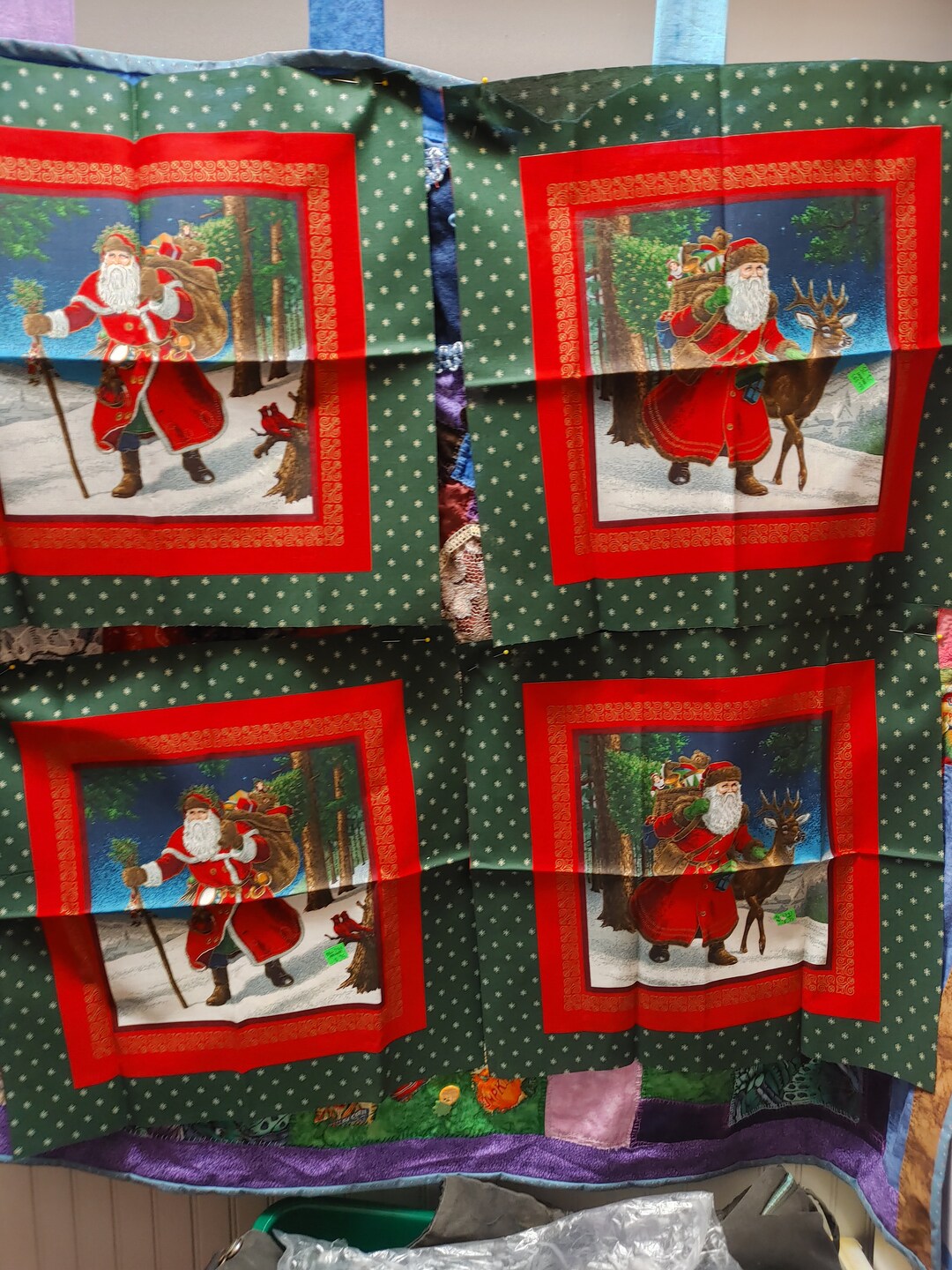 Santa Pillow Panels - Etsy