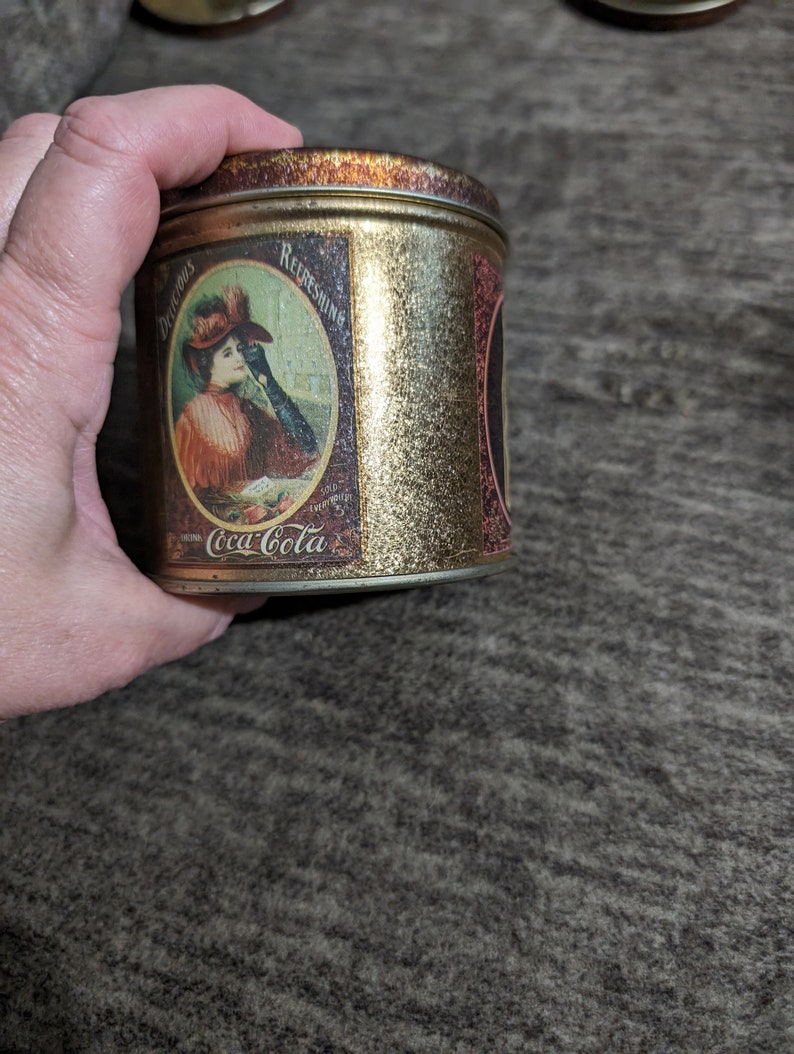 Round Coca Cola Tin - Etsy