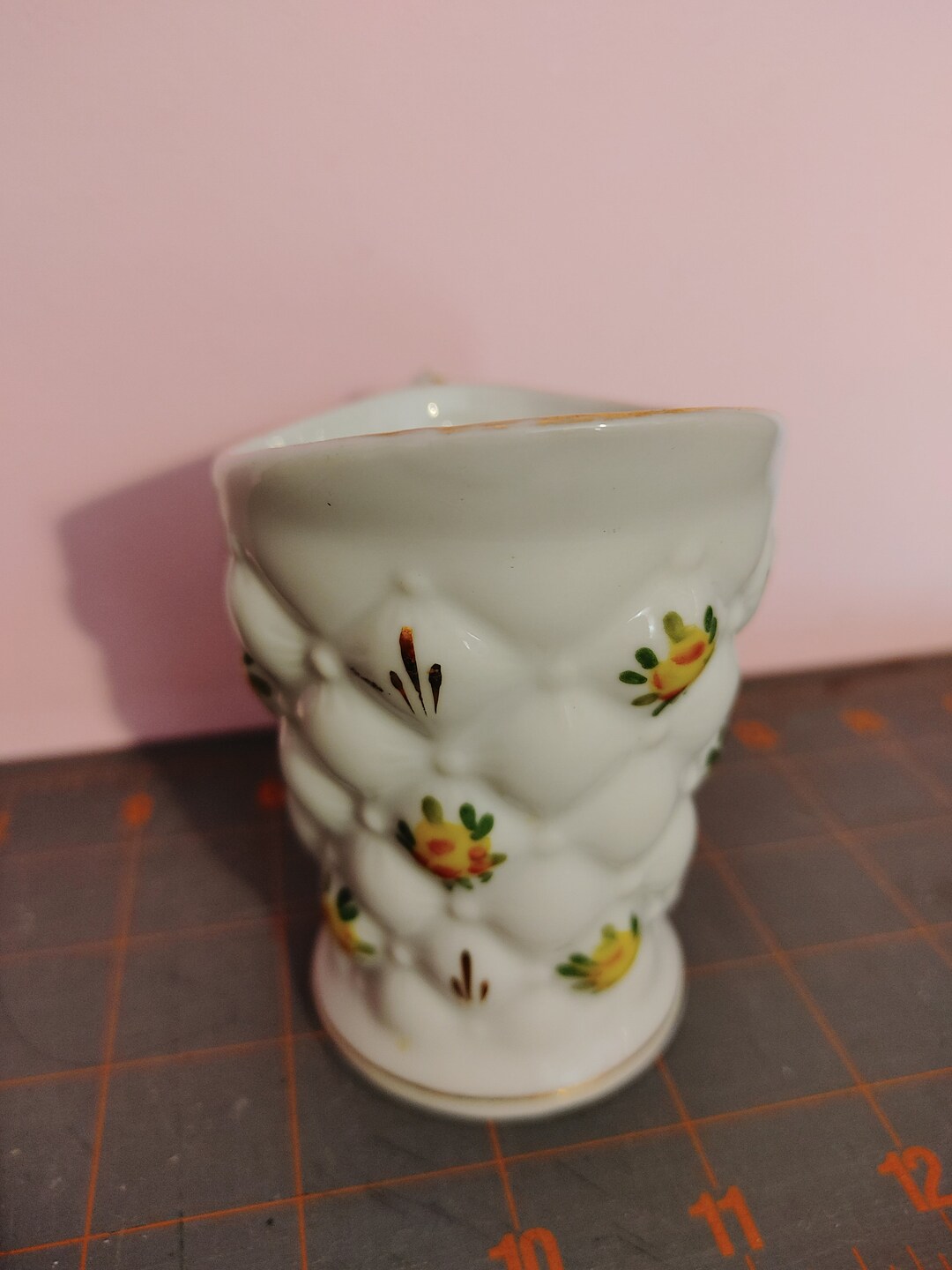 Enesco Ceramic Quilted Look Small Pitcher - Etsy