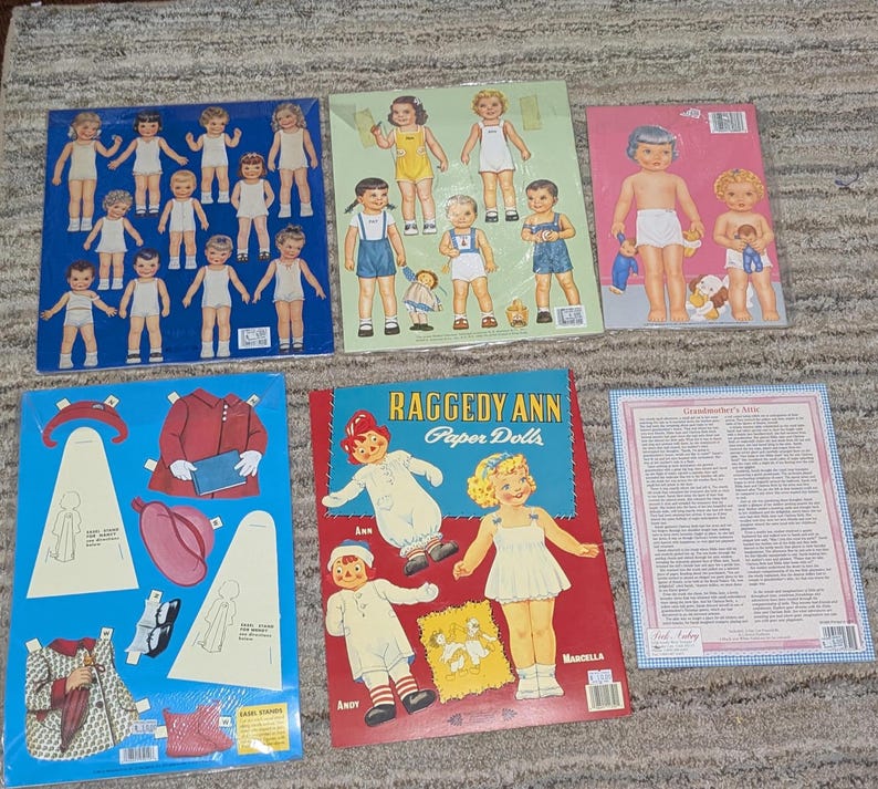 Vintage Paper Dolls Booklets in Packages - Etsy