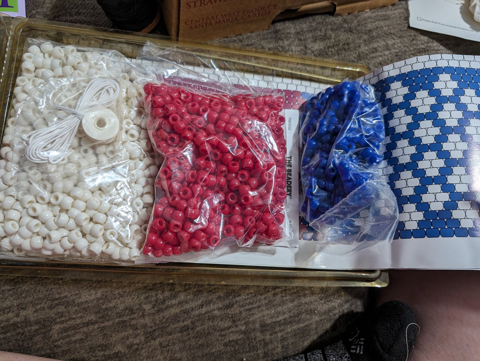 American Flag Beaded Banner Kit - Etsy