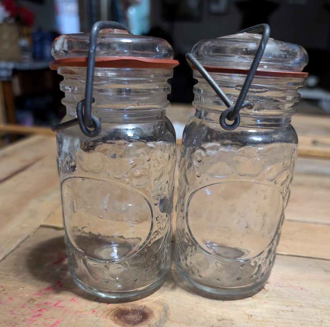 Wheaton Glass Wire Bale Jars - Etsy
