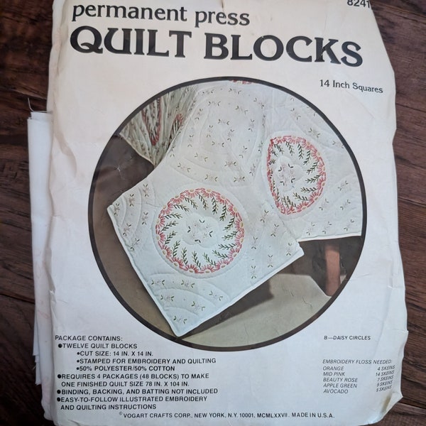 Embroidery Quilt Blocks - Etsy