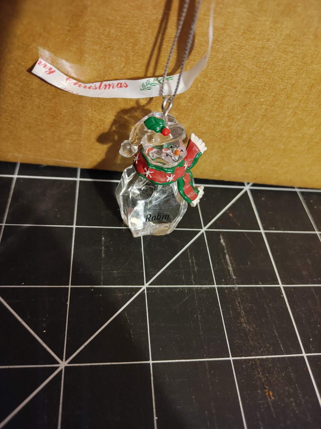 Acrylic Snowman Ornament - Etsy