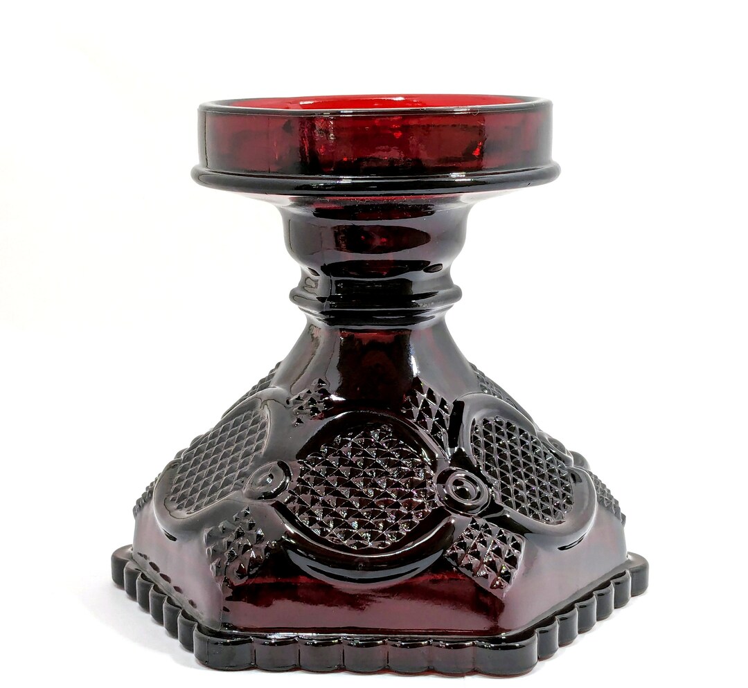 Cape Cod Ruby Base for Hurricane Lamp by Wheaton Glass - Etsy