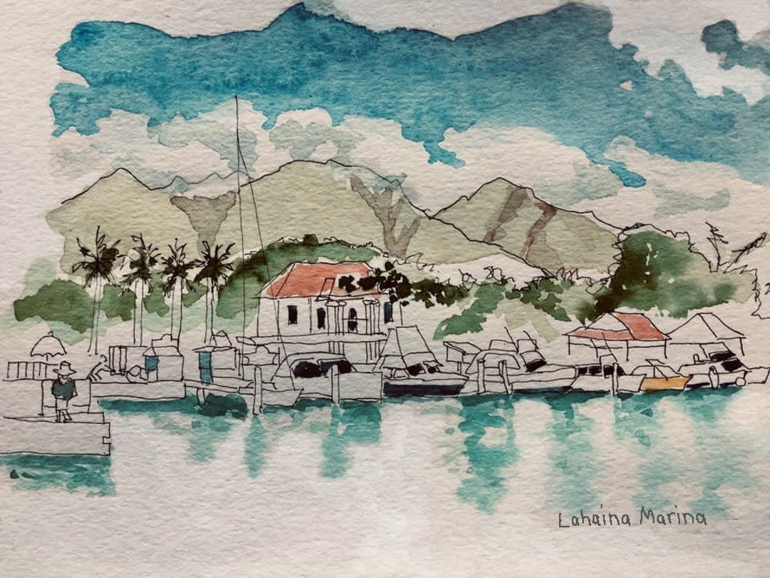 Lahaina Marina Print - Etsy