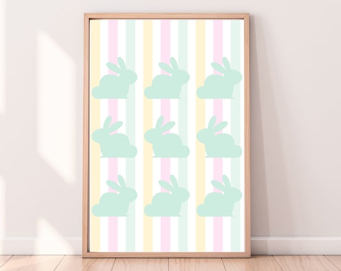 Easter Bunny Print Easter Bunnies Decor Easter Decoration Easter Bunny ...