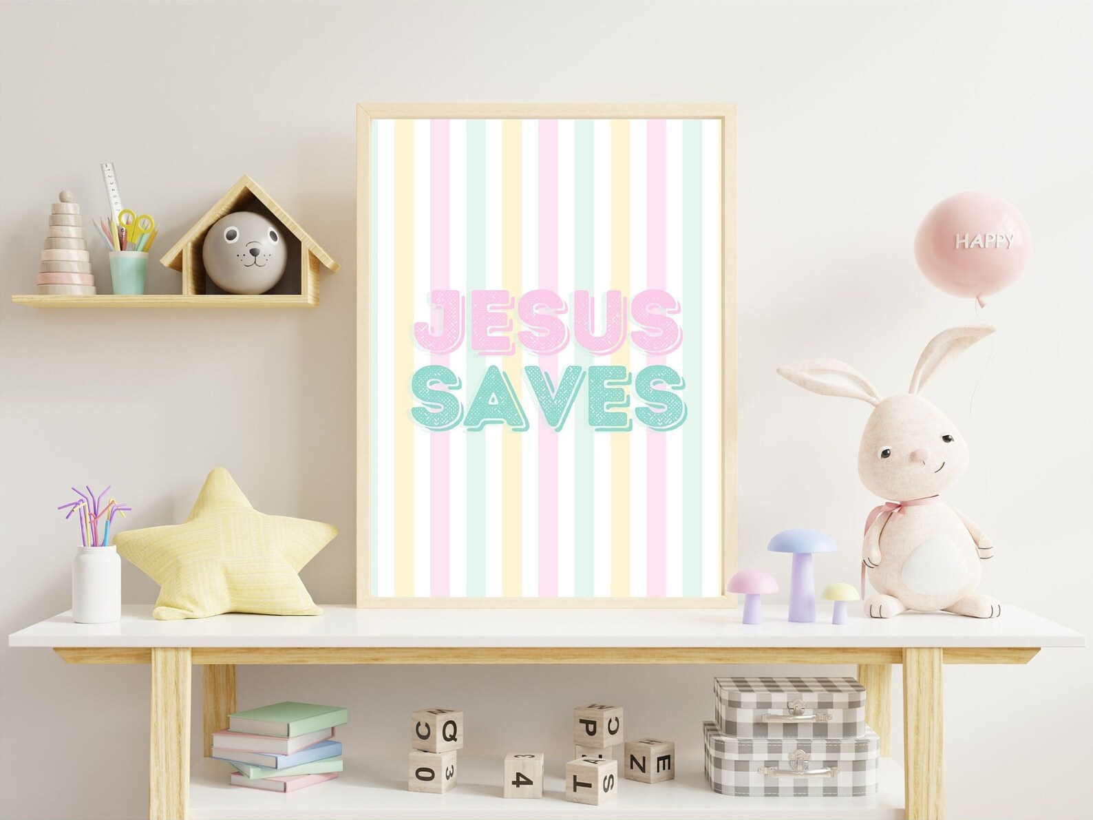 Jesus Saves Easter Art Print Easter Printable Easter Wall Art Jesus ...