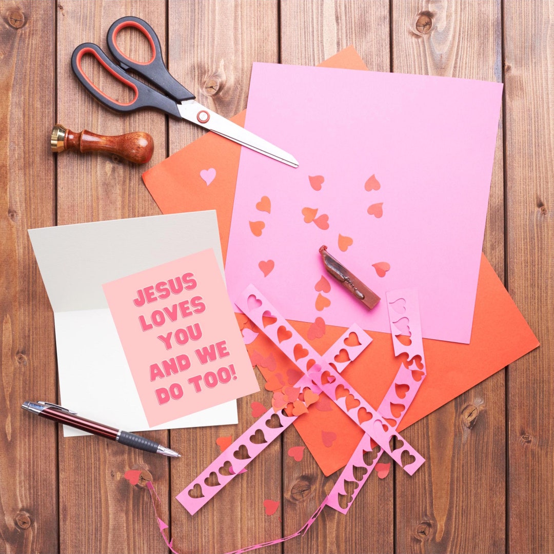 Printable Valentines Card: Jesus Loves You, Kids Valentine Exchange ...