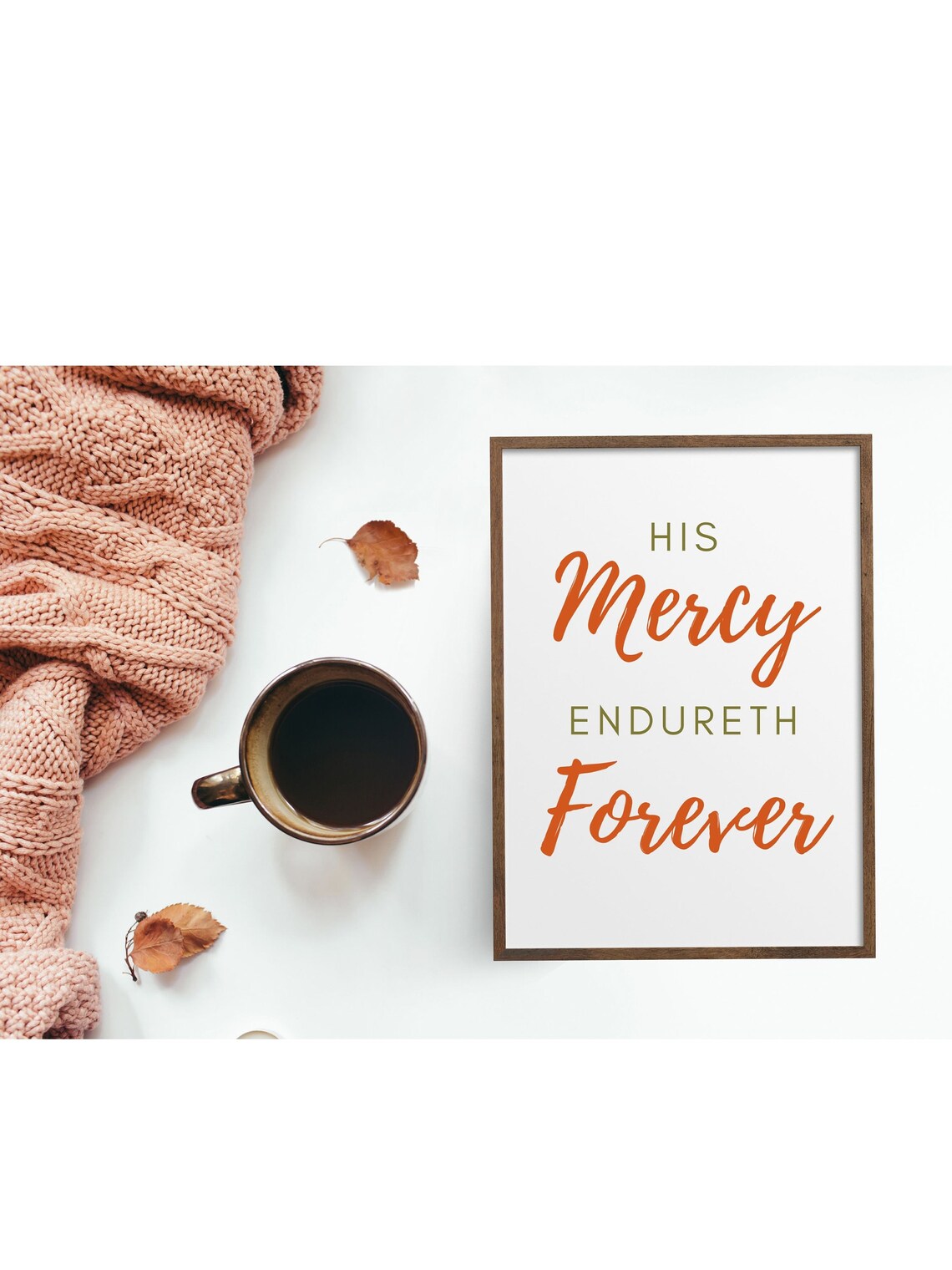His Mercy Endureth Forever Sign Printable Fall Print Fall Decor ...