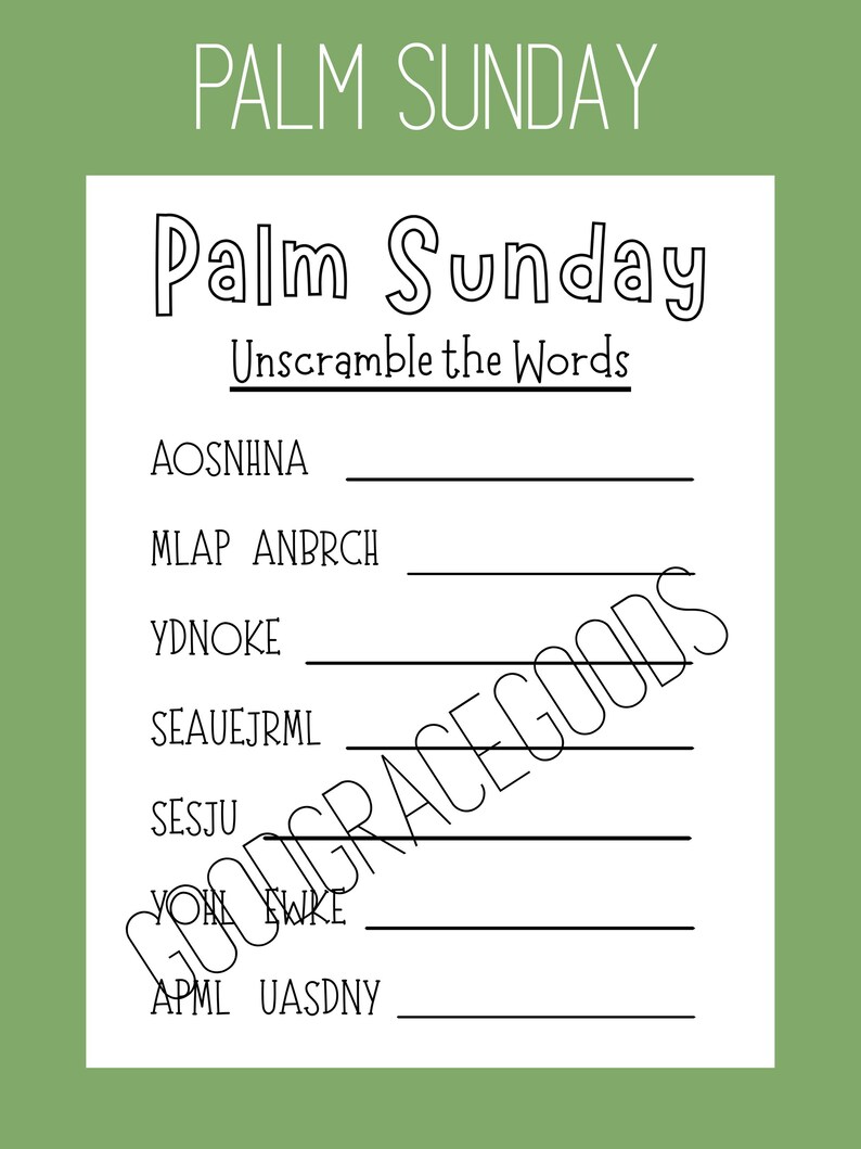 Palm Sunday Coloring and Activity Pages Multi-pack, Christian Learning ...