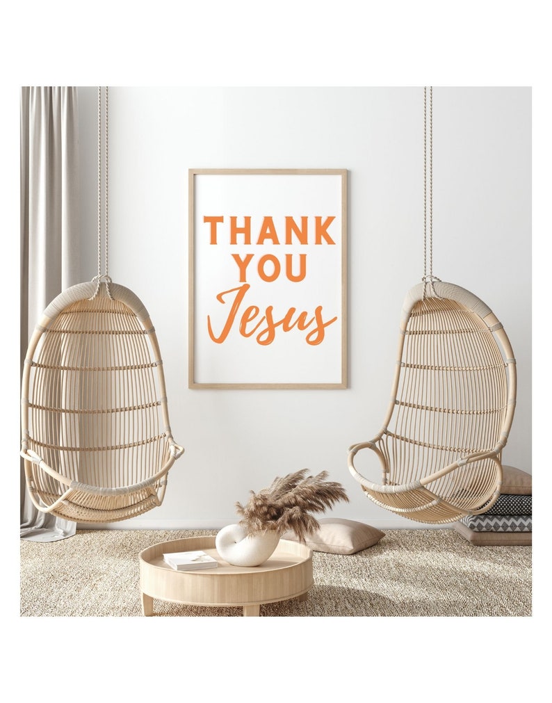 Thank You Jesus Sign Printable Print Jesus Fall Home Decor Christian ...