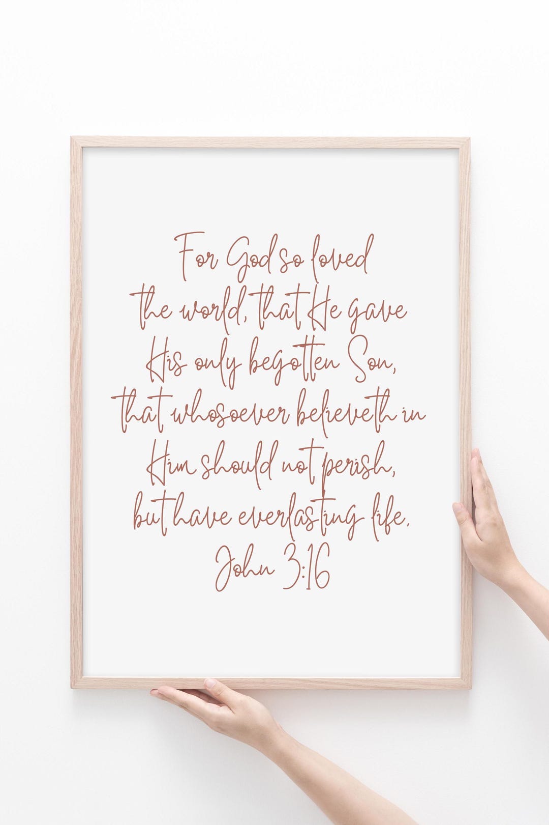 John 3:16 Bible Verse Print Digital Download Scripture KJV John 316 ...