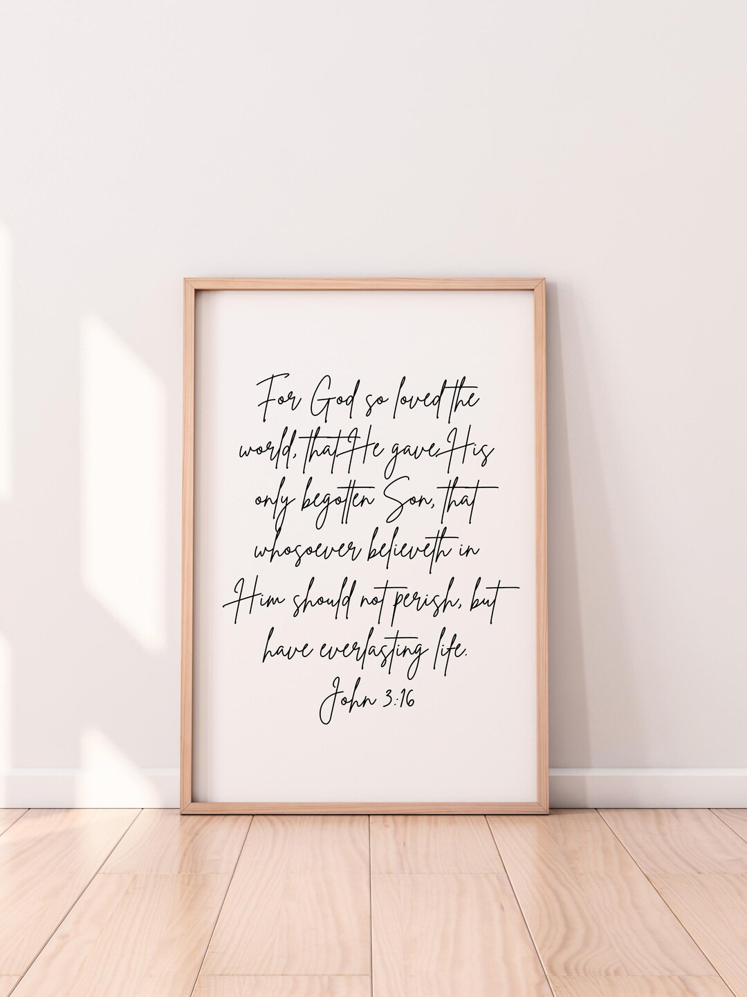 John 3:16 Bible Verse Print Digital Download Scripture KJV John 316 ...