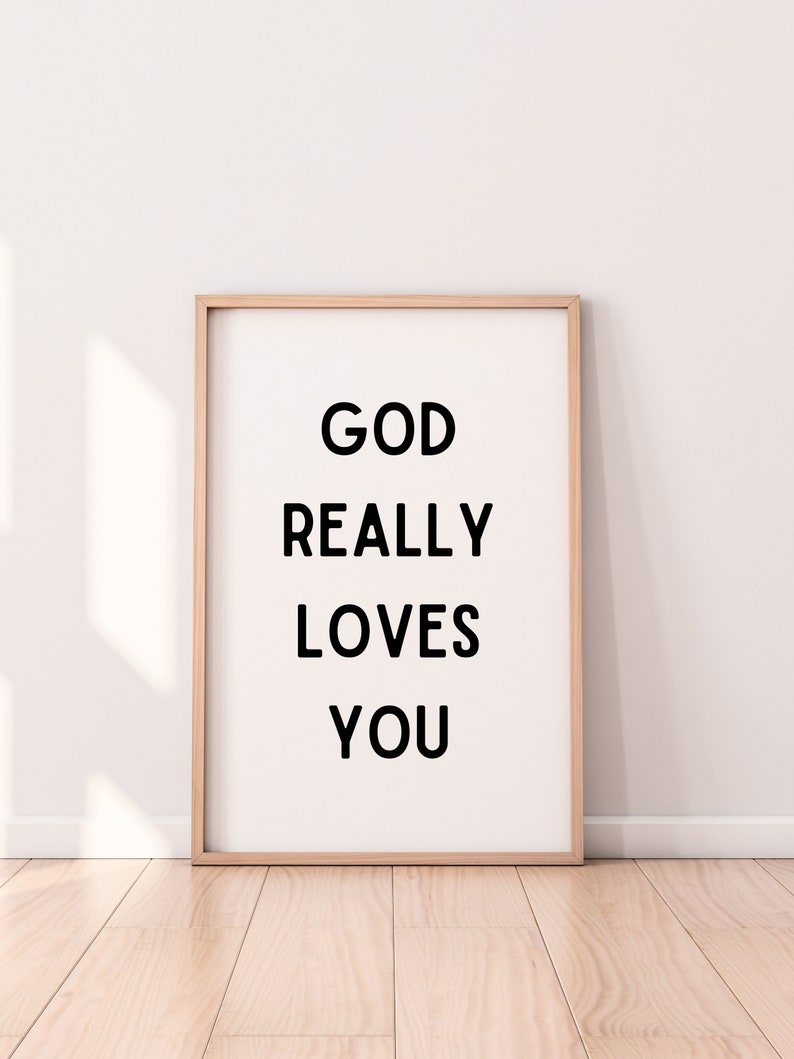 God Really Loves You Sign Printable Valentine's Sign Print Fall Decor ...