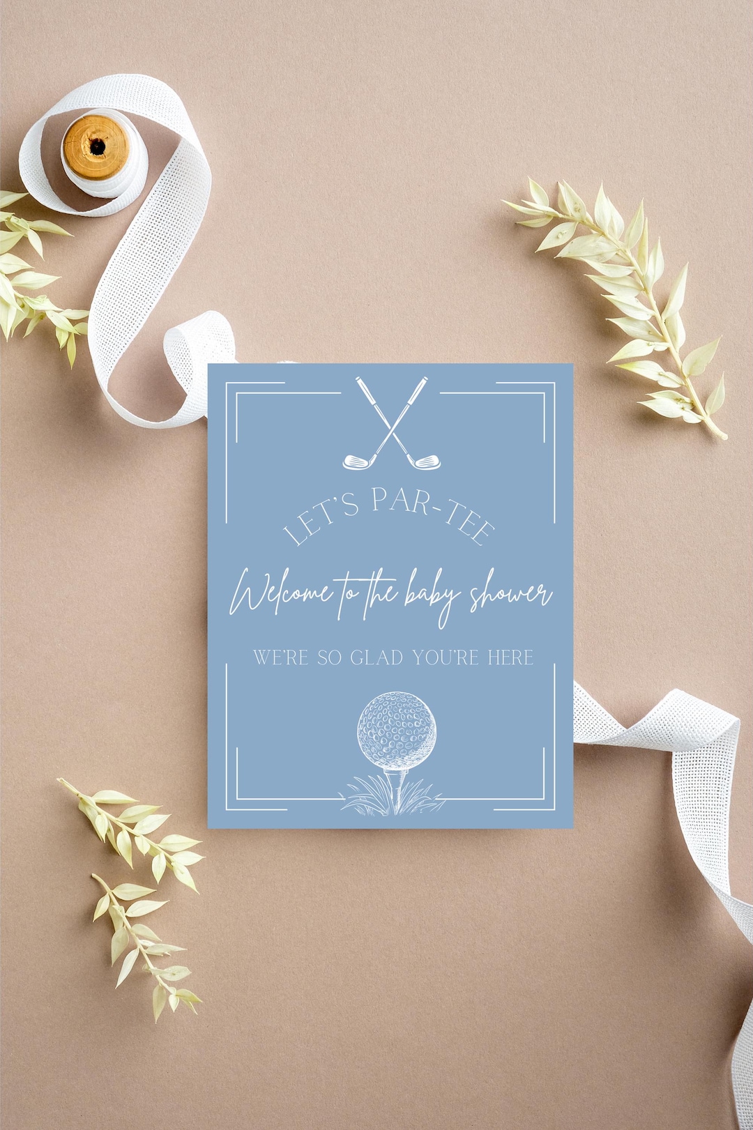 Golf Baby Shower Welcome Sign, Masters Party Decor (digital Download ...
