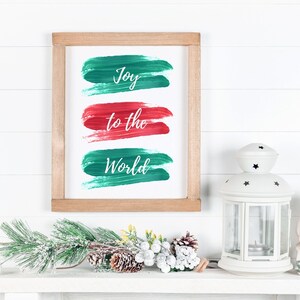 Joy to the World Sign Christmas Digital Prints Christmas Home Decor ...