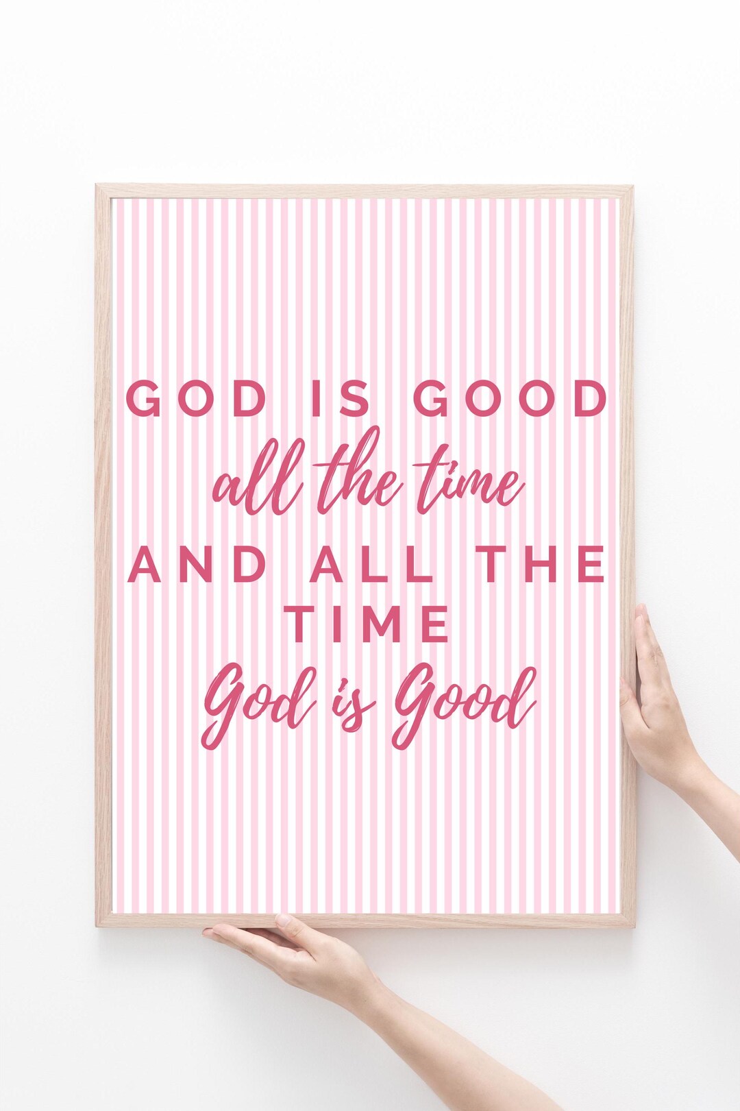 God is Good All the Time Sign Printable Pink Girl Nursery Girl Room ...