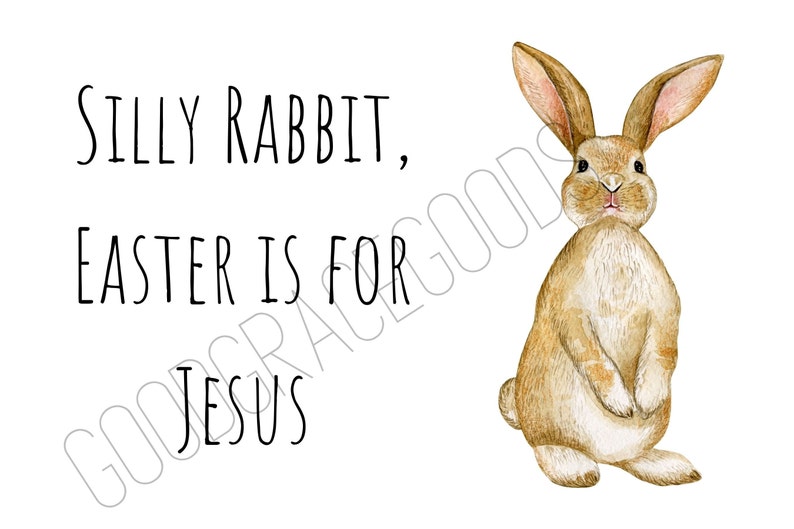 Silly Rabbit Easter is for Jesus Card Easter Greeting Card - Etsy