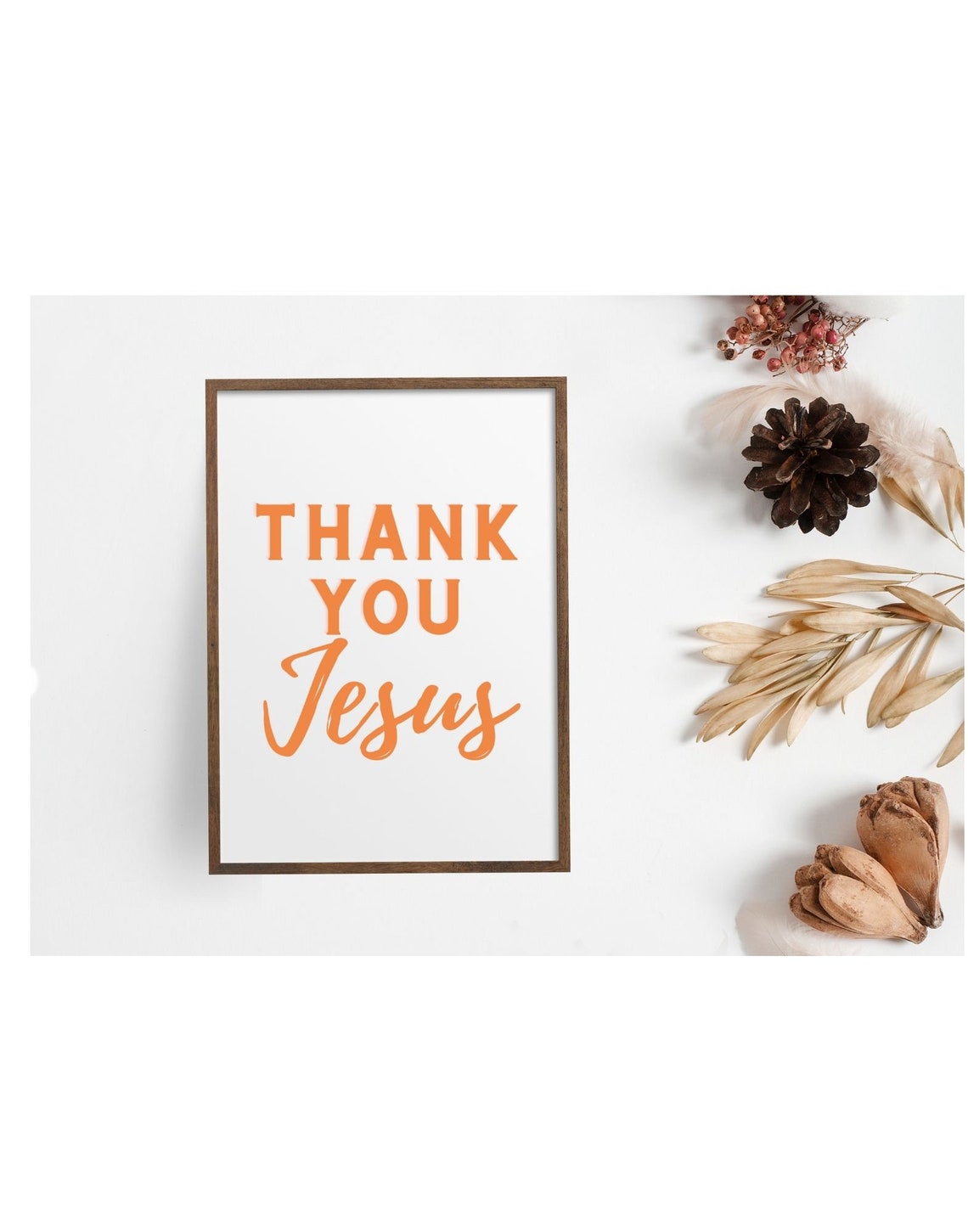 Thank You Jesus Sign Printable Print Jesus Fall Home Decor Christian ...