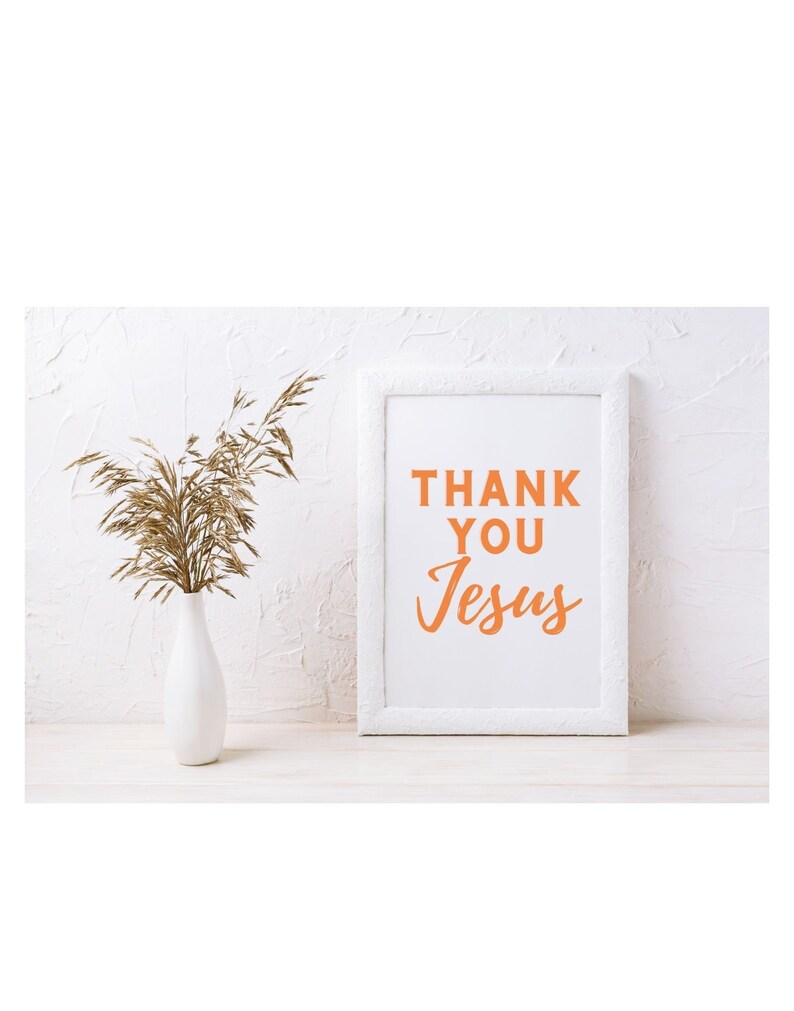 Thank You Jesus Sign Printable Print Jesus Fall Home Decor Christian ...