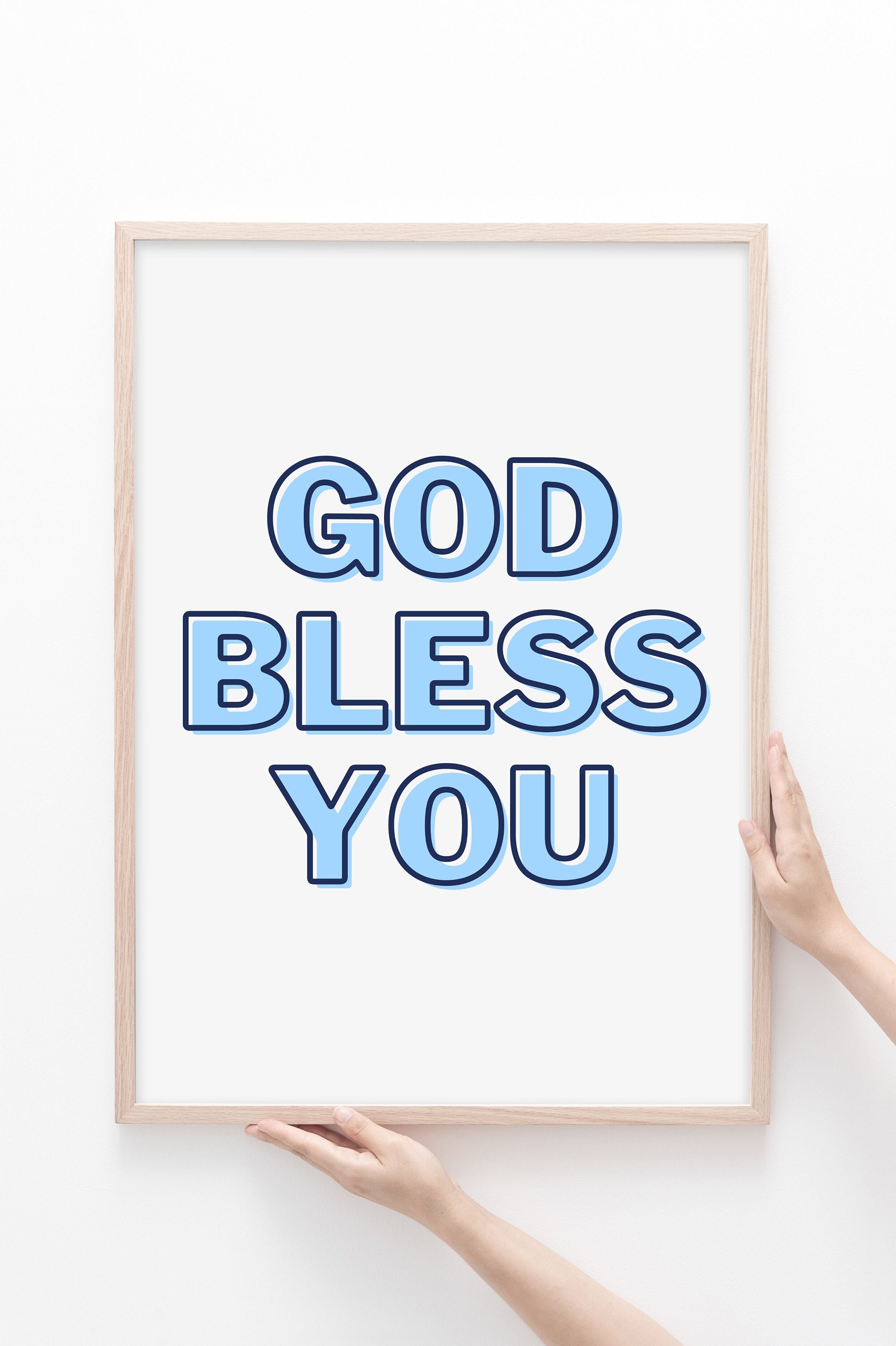 God Bless You Print Wall Art God Bless You Sign Digital Download ...