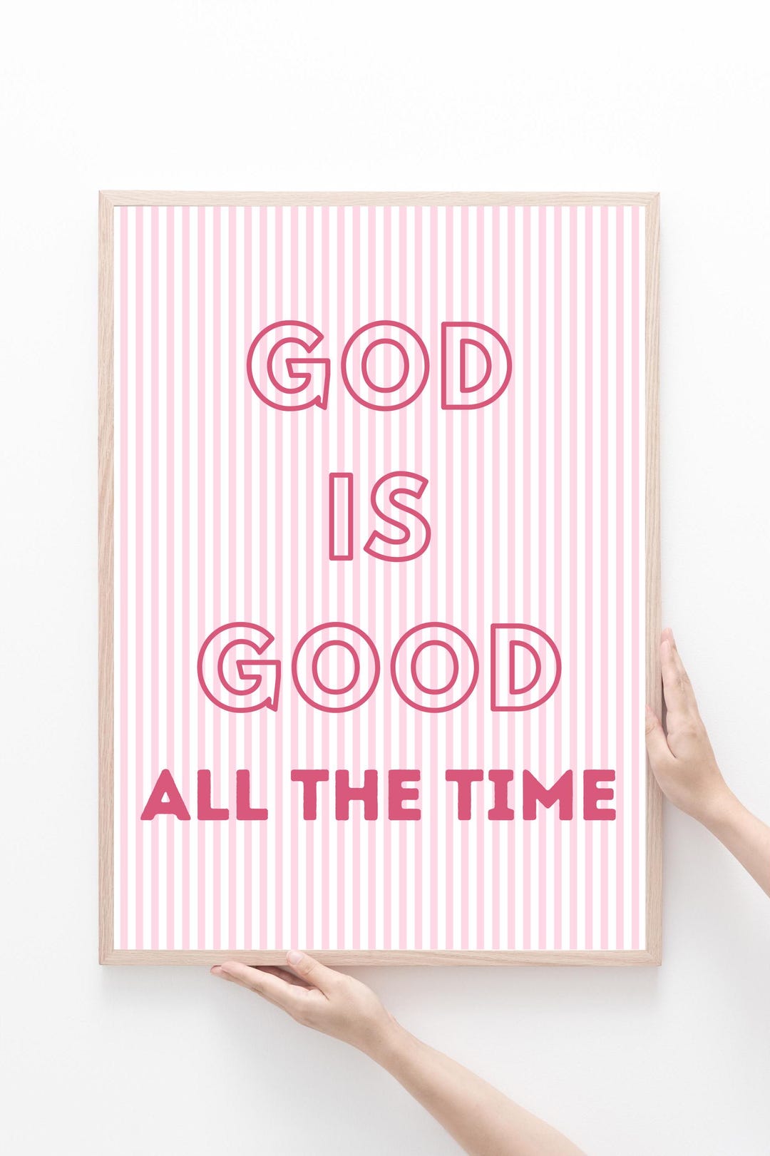 God is Good All the Time Sign Printable Pink Girl Nursery Girl Room ...