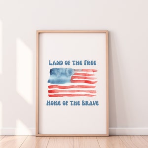 USA Land of the Free Home of the Brave USA Digital Download 4th of July ...