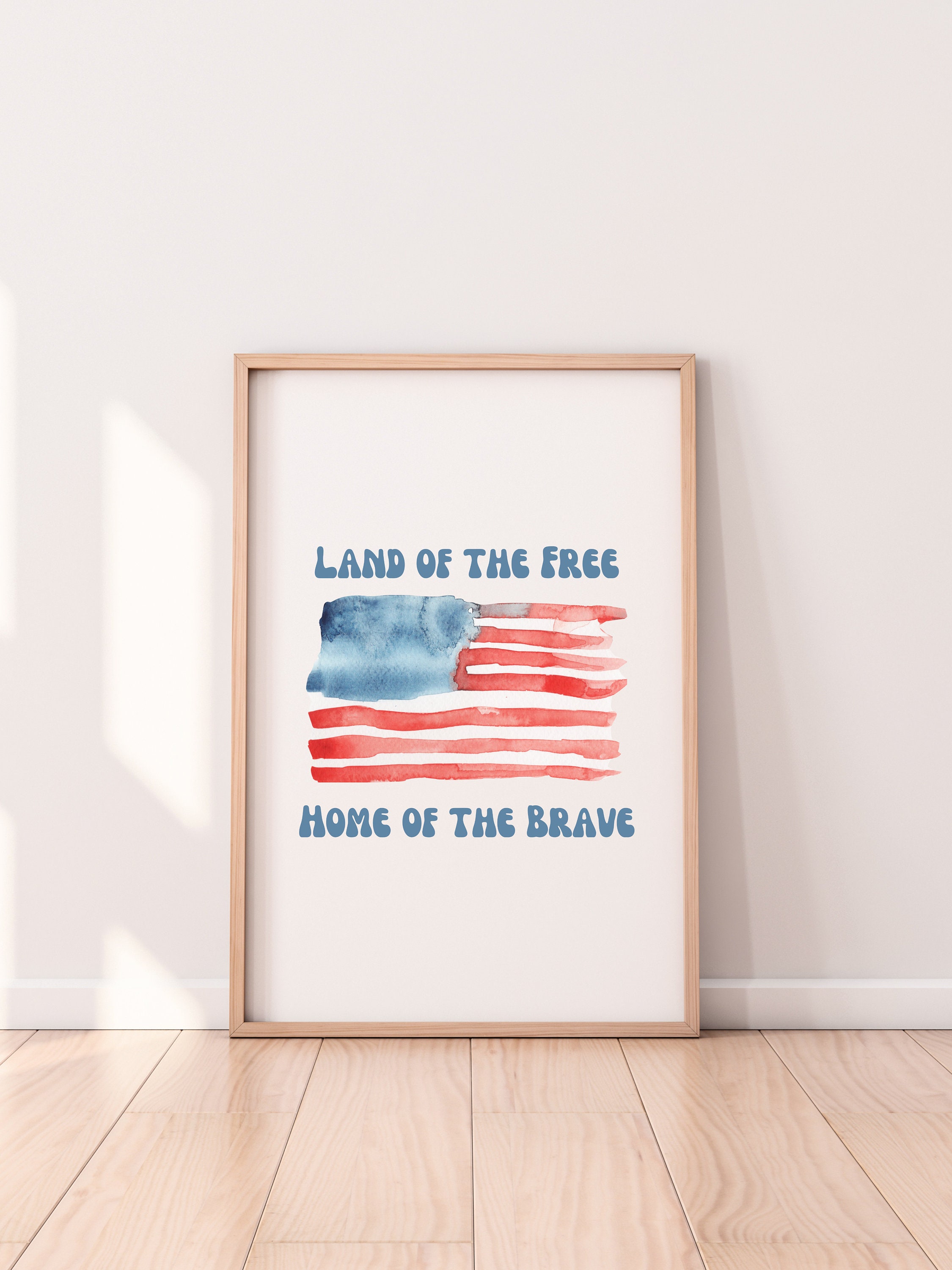 USA Land of the Free Home of the Brave USA Digital Download 4th of July ...