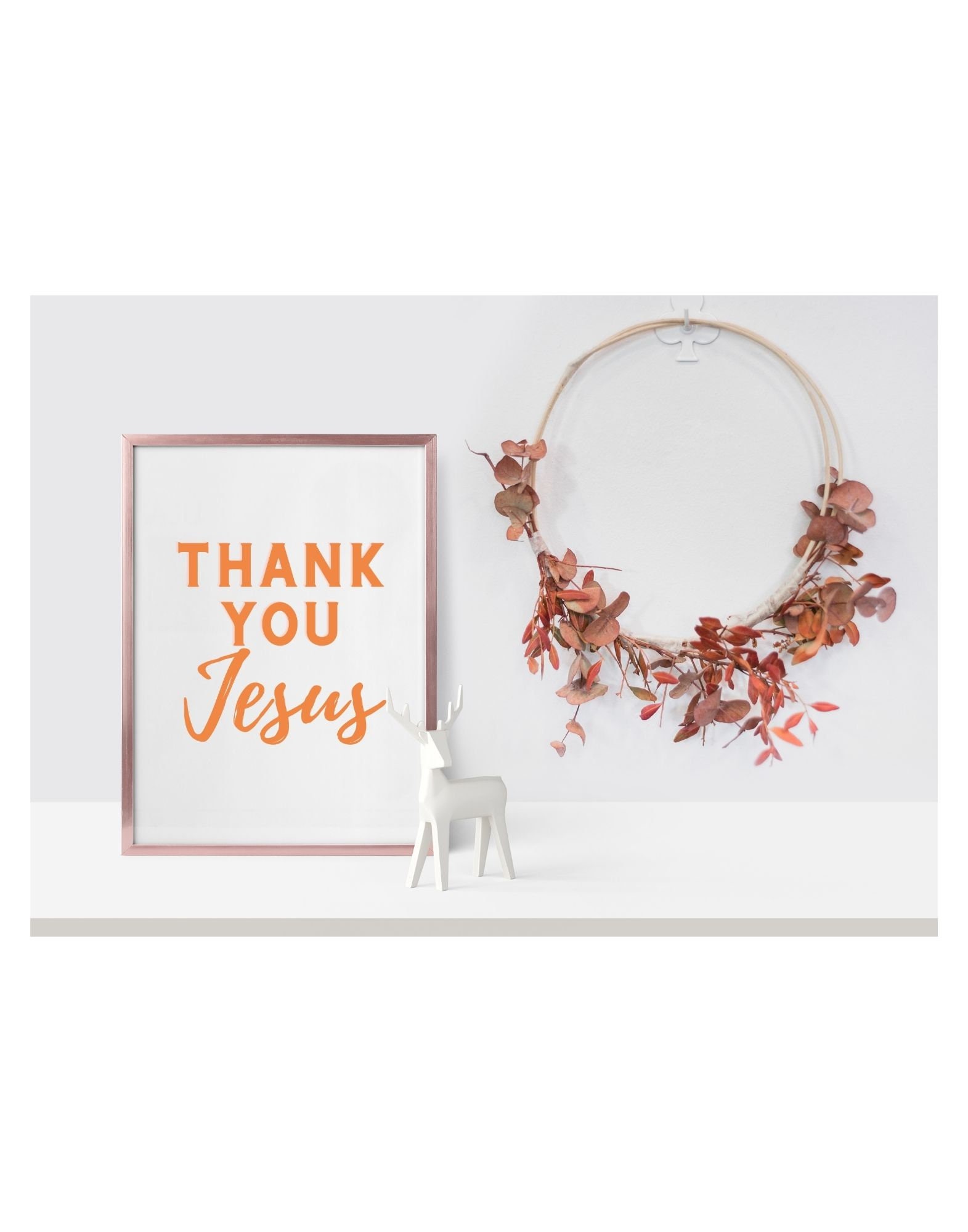 Thank You Jesus Sign Printable Print Jesus Fall Home Decor Christian ...
